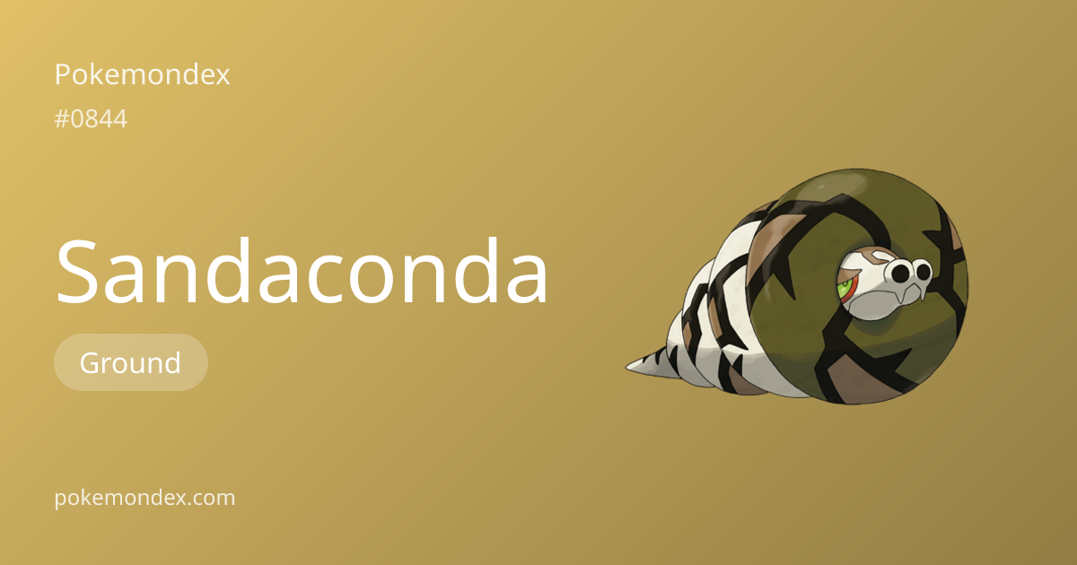 Sandaconda Pokédex: stats, moves, evolution & locations | Pokemondex