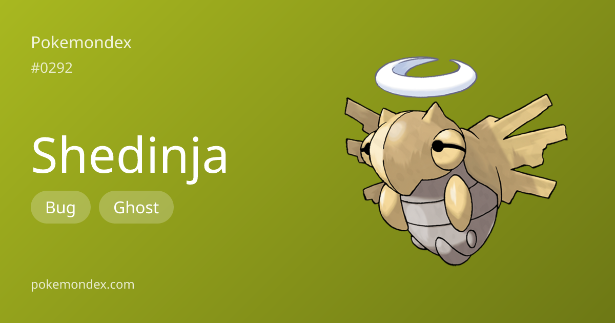Shedinja Pokédex: stats, moves, evolution & locations | Pokemondex