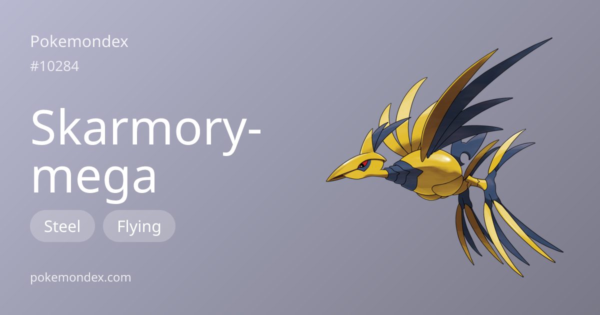 Skarmory-mega Pokédex: stats, moves, evolution & locations | Pokemondex