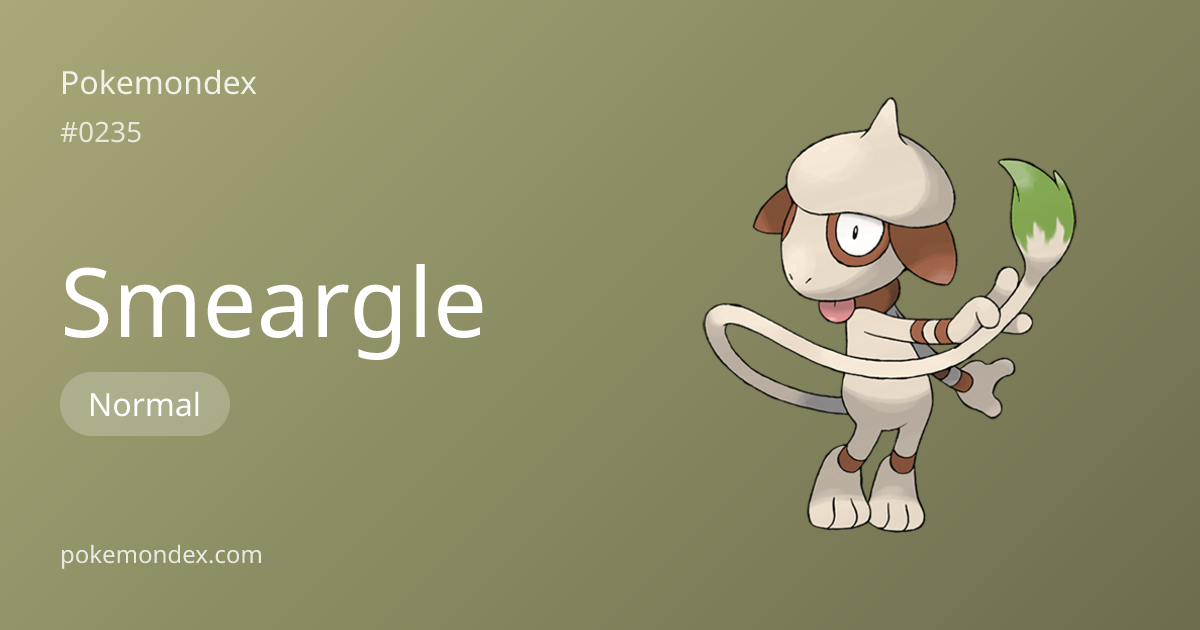 Smeargle Pokédex: stats, moves, evolution & locations | Pokemondex