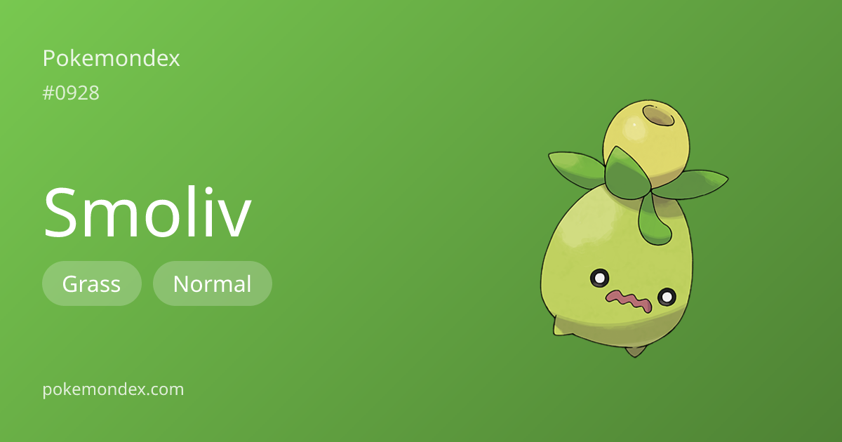 Smoliv Pokédex: stats, moves, evolution & locations | Pokemondex