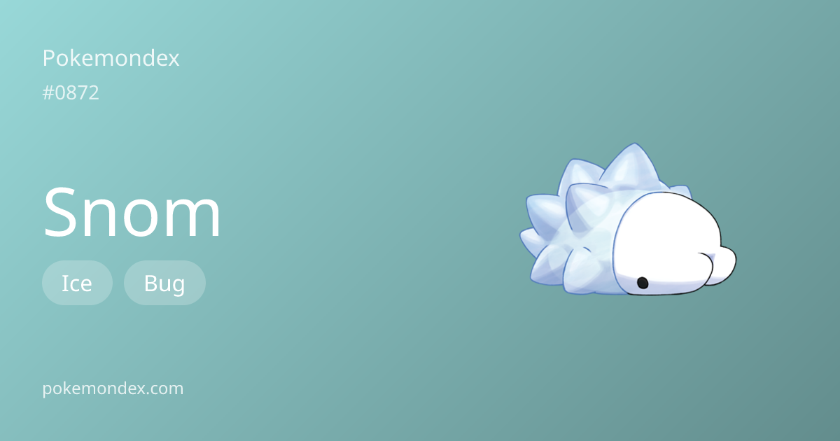 Snom Pokédex: stats, moves, evolution & locations | Pokemondex