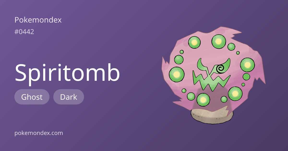Spiritomb Pokédex: stats, moves, evolution & locations | Pokemondex