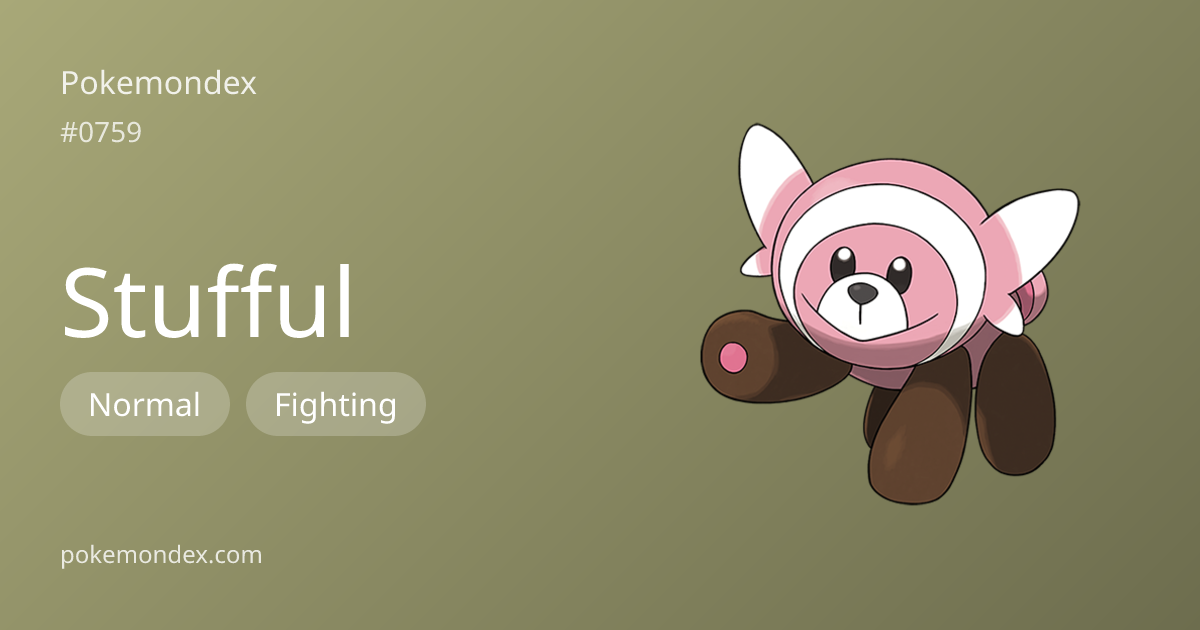 Stufful Pokédex: stats, moves, evolution & locations | Pokemondex