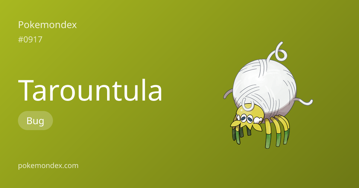Tarountula Pokédex: stats, moves, evolution & locations | Pokemondex