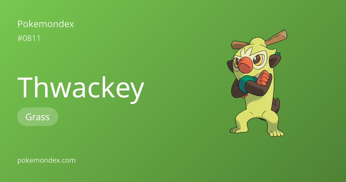 Thwackey Pokédex: stats, moves, evolution & locations | Pokemondex