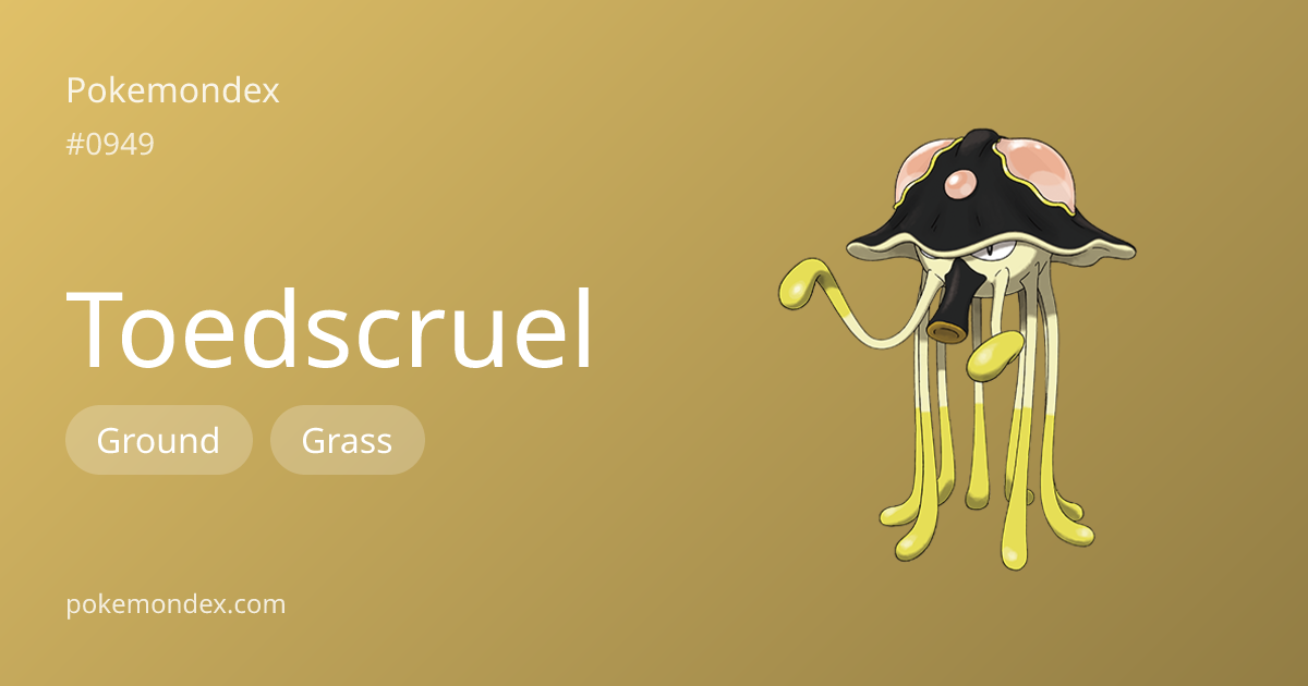 Toedscruel Pokédex: stats, moves, evolution & locations | Pokemondex