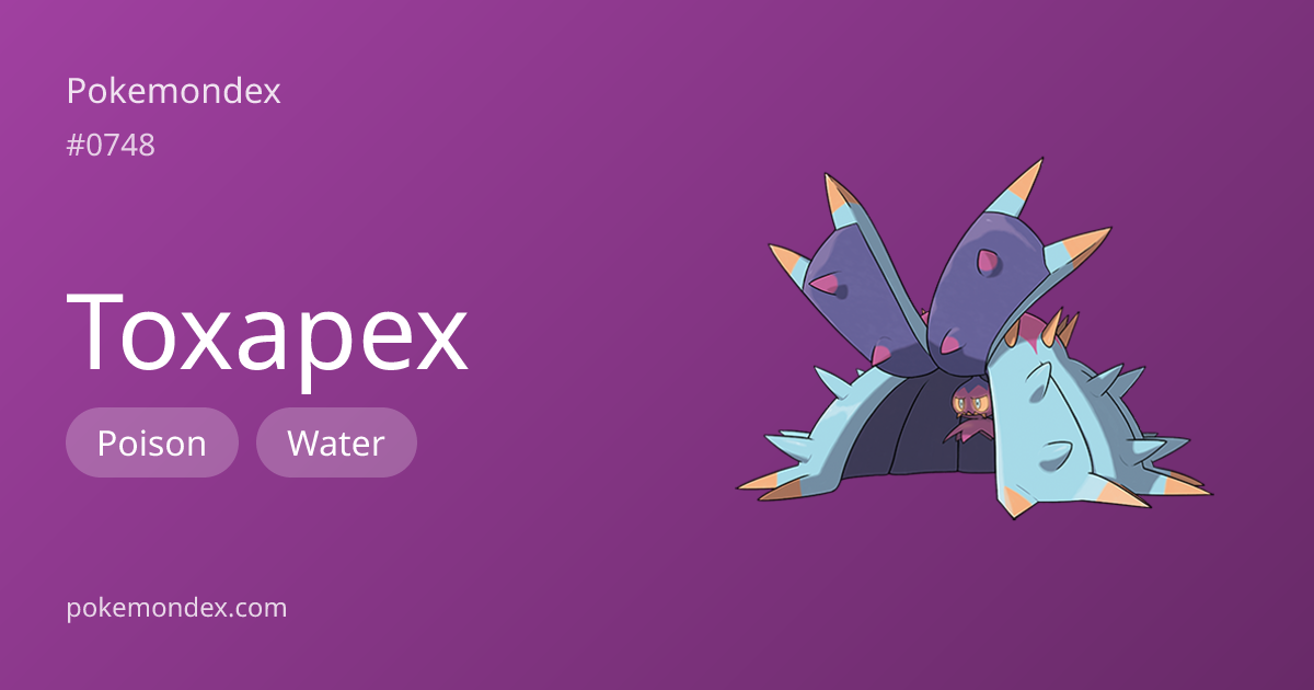 Toxapex Pokédex: stats, moves, evolution & locations | Pokemondex