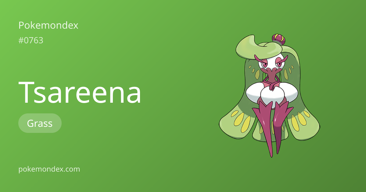Tsareena Pokédex: stats, moves, evolution & locations | Pokemondex