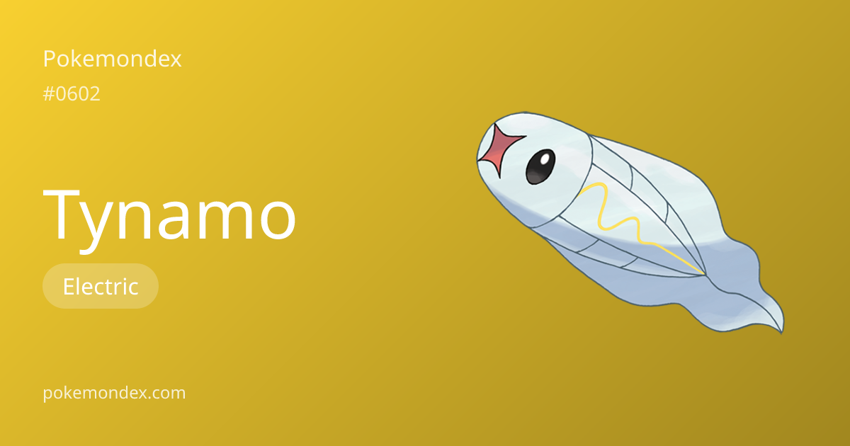 Tynamo Pokédex: stats, moves, evolution & locations | Pokemondex