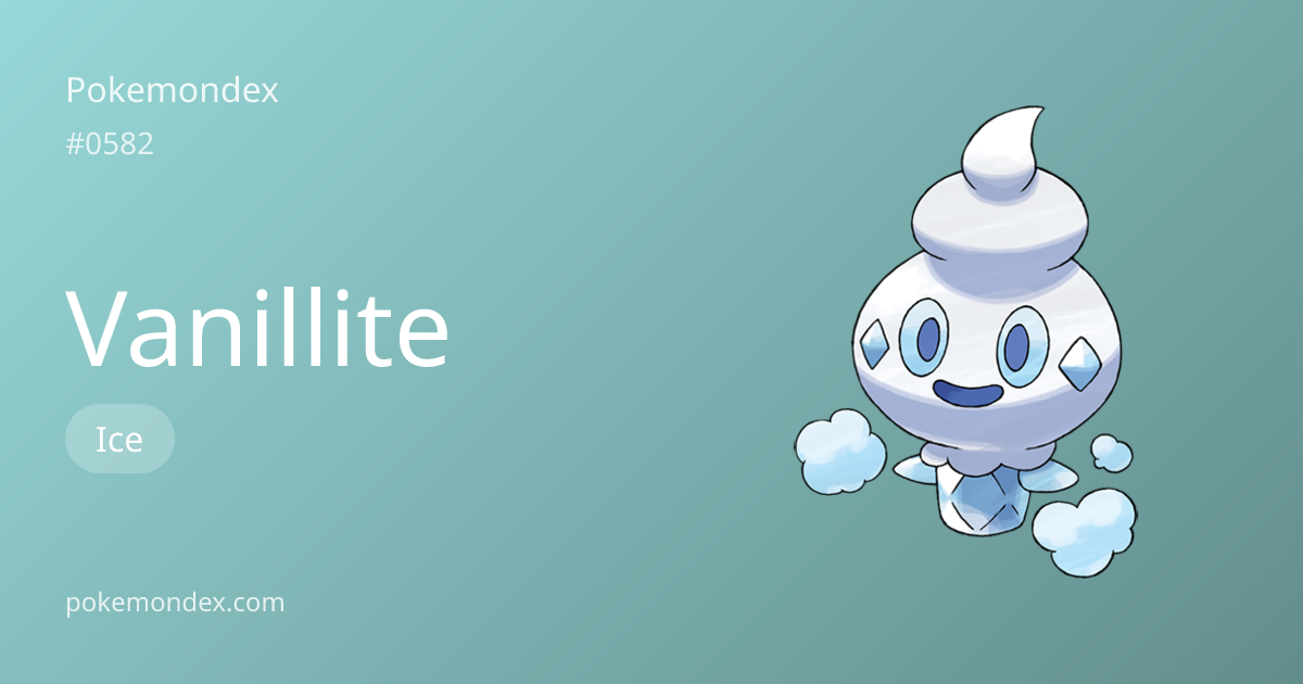 Vanillite Pokédex: stats, moves, evolution & locations | Pokemondex