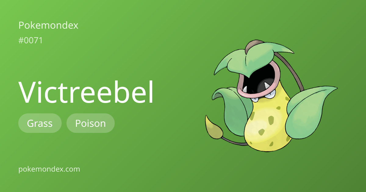 Victreebel Pokédex: stats, moves, evolution & locations | Pokemondex