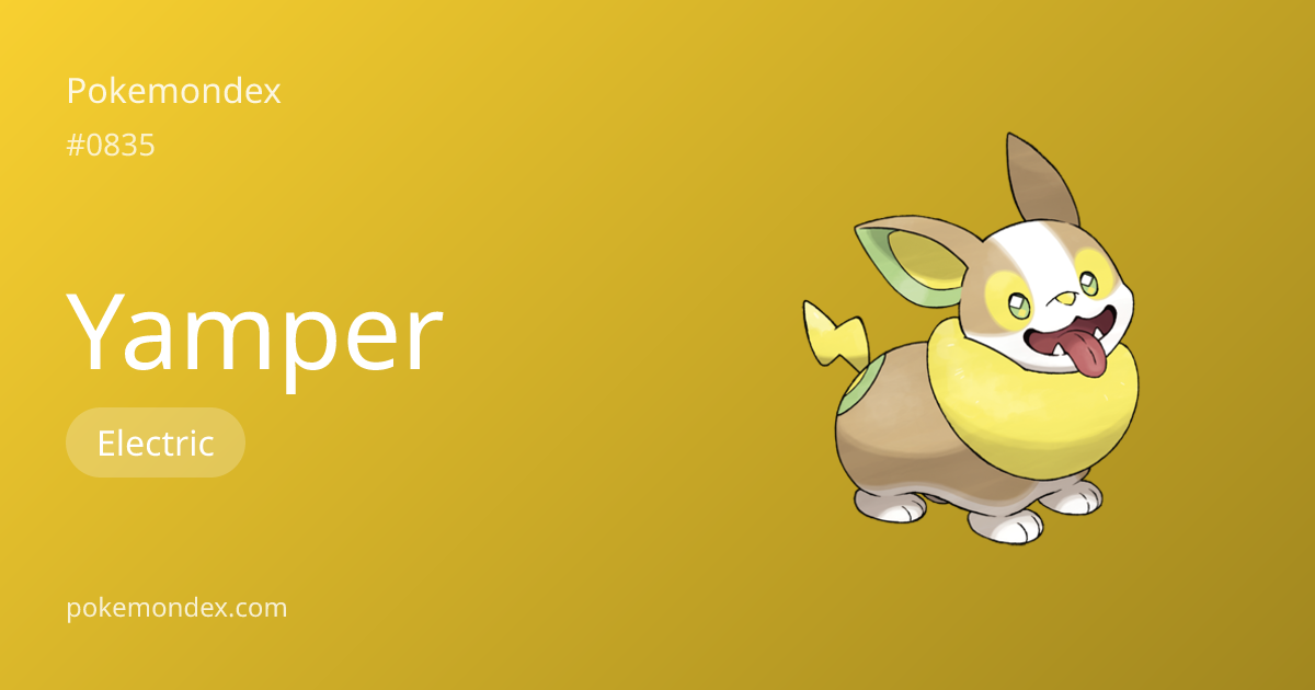 Yamper Pokédex: stats, moves, evolution & locations | Pokemondex