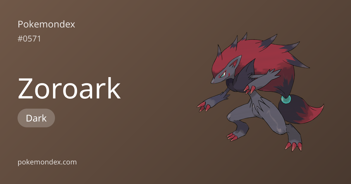 Zoroark Pokédex: stats, moves, evolution & locations | Pokemondex