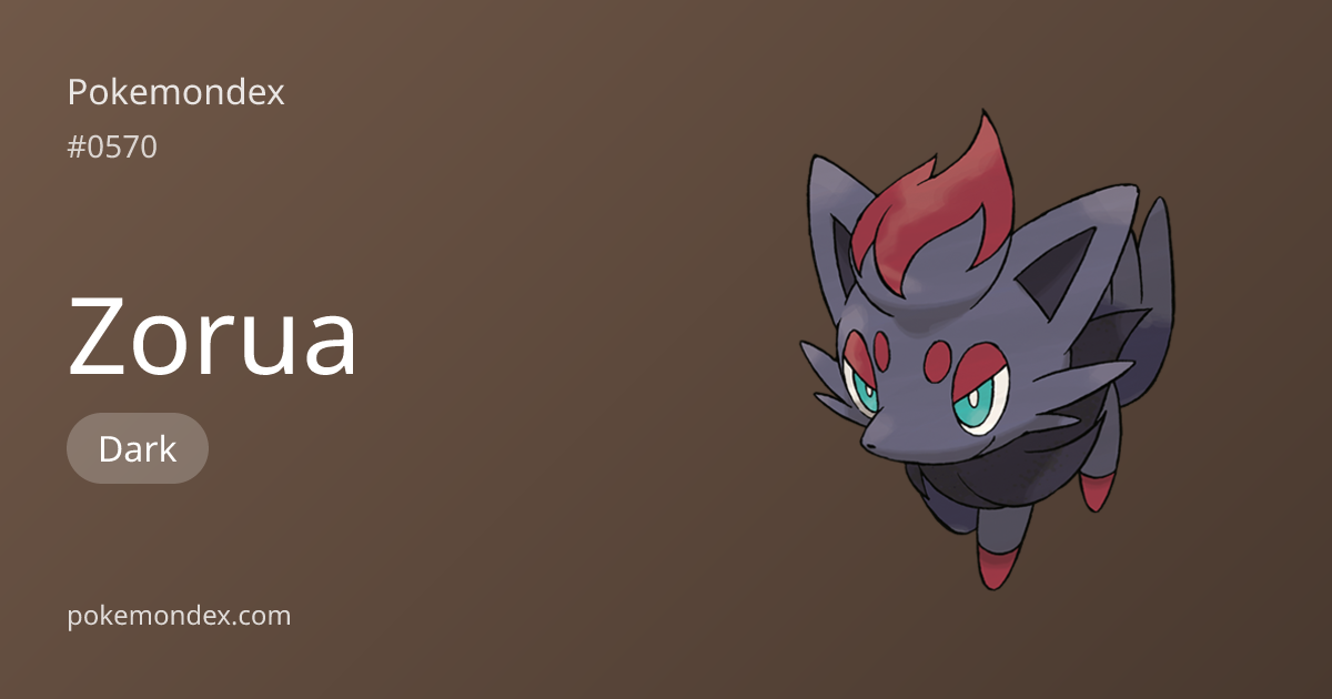 Zorua Pokédex: stats, moves, evolution & locations | Pokemondex